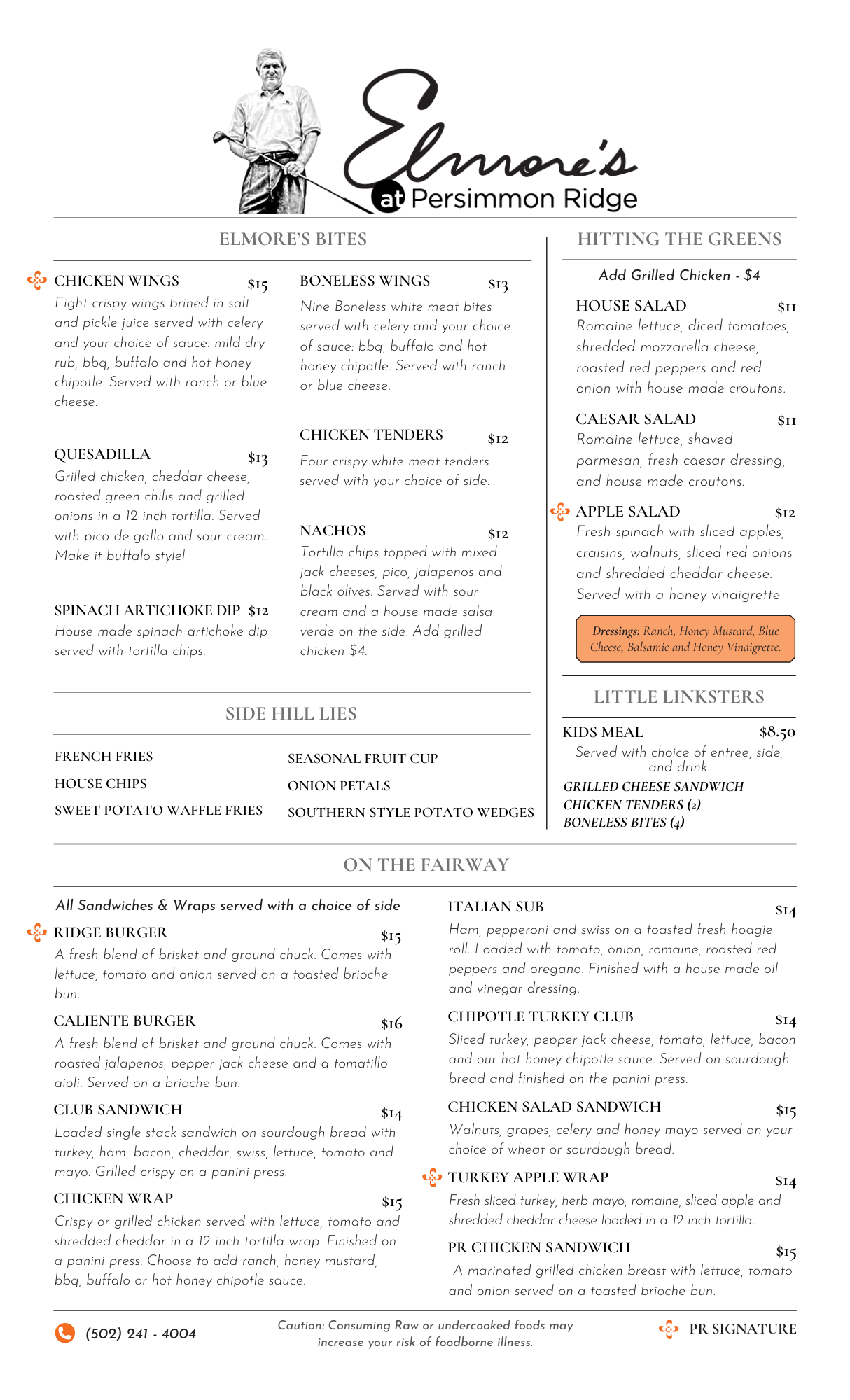Elmore's Restuarant | Persimmon Ridge Club